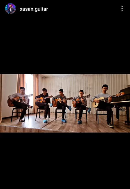 Gitara darsi prafesional tarzda otiladi