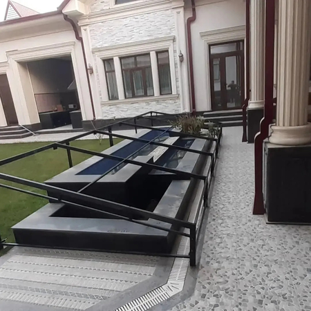 Бассейн закрыт банер установка тент празрачны салафан