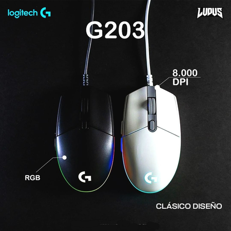 Оригинал!Logitech G203  (форма как у G102) Проводная мышка/мышь/mishka