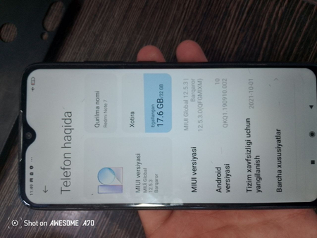 Redmi not 7 arginal