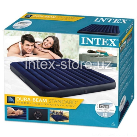 Надувной матрас двуспальный широкий 183х203х25 см Intex 64755