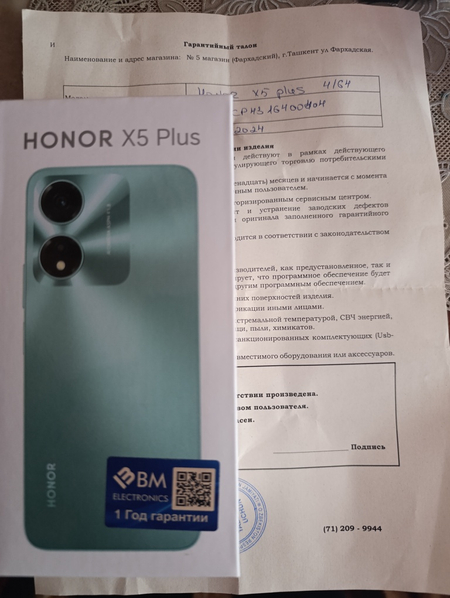 Продам новый ХонорX5рlus
