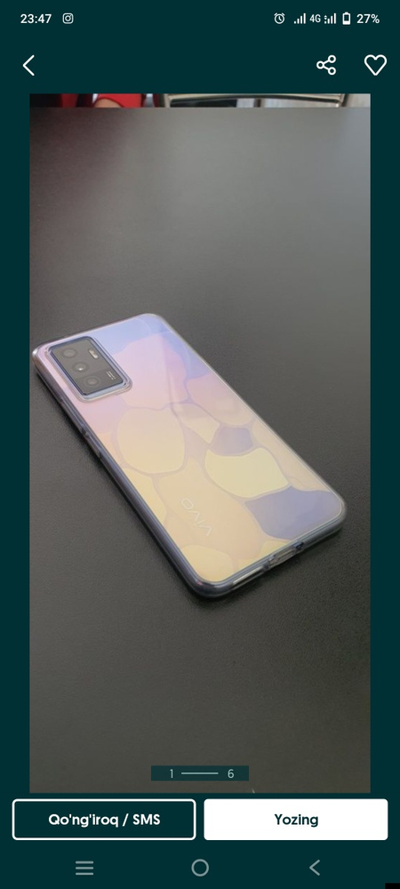 Vivo v23e yangi 8+4|128 abmen iphon xs dan tepasiga kelishamiz