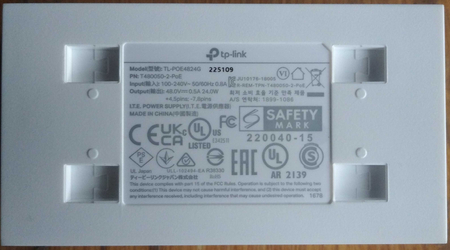 Инжектор Passive PoE 48 В TL-POE4824G