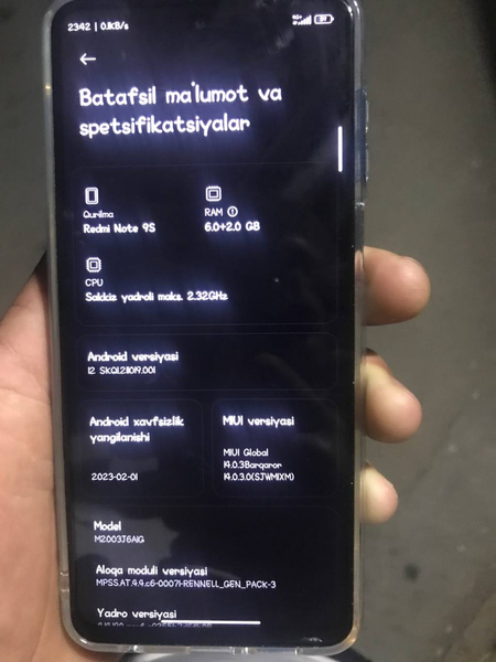 Redmi not 9s 128gb/6+2gb ram