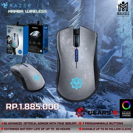СКИДКА! RAZER Mamba wireless Gears 5 Беспроводная мышка/мышь/50млн наж