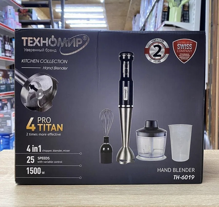 4в1 Мощный титан блендер Техномир миксер чоппер Blender mikser Blendr