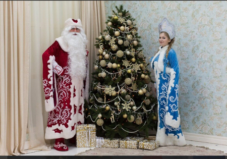 Дед мороз и снегурочка.