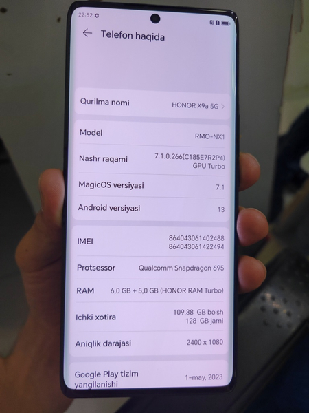 Honor X9A ideal    6+5/128gb