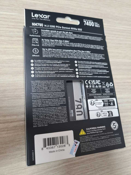 Lexar NM790 M.2 2280 PCle Gen4x4 NVMe SSD 7400mb/s