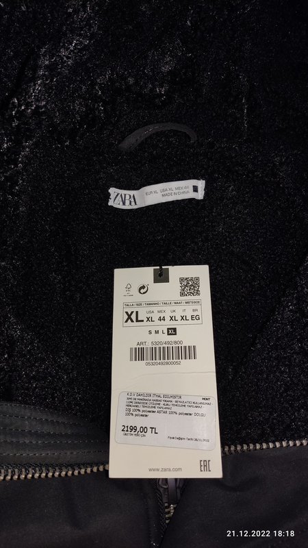Новая зимняя куртка парка. бренд ZARA