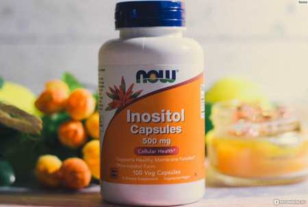 Inositol Capsules, 500 mg, 100 Kapsula, NOW Foods. Капсулы инозитола.