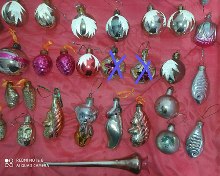 Ёлочные игрушки стеклянные, ссср, по штучно на выбор