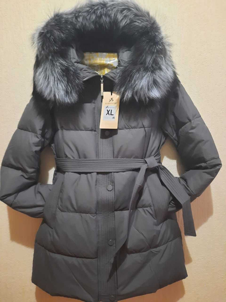 пр-ва Турция НОВАЯ Женская КУРТКА натуральный МЕХ/ЛИСЫ XL 48