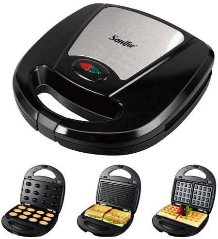 Sonifer 3в1! вафельница Тостер sf-6063