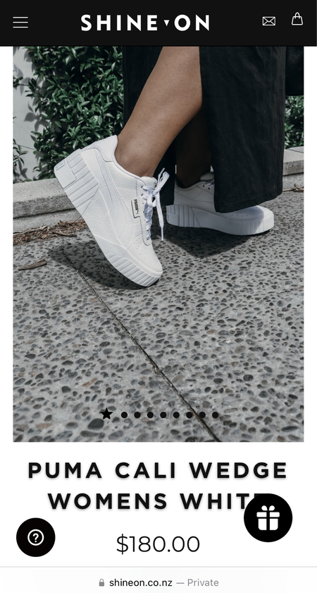 Puma, Cali Wedge. Кожаные кеды на платформе из США размер 40.5