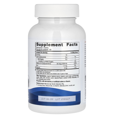 Американские витамины Д3, Nordic naturals D3 gummies 1000 IU