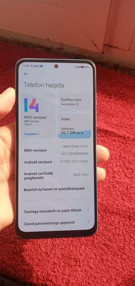Redmi Not 12  8/256