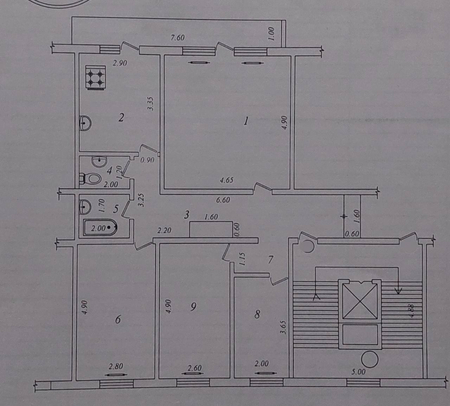 Квартира 4х ком 95 м² балкон 1/7 на Яккасарайский район Башлык махалле