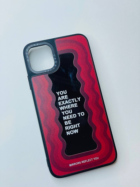 «Casetify» темно-красный зеркальный  чехол , для iPhone