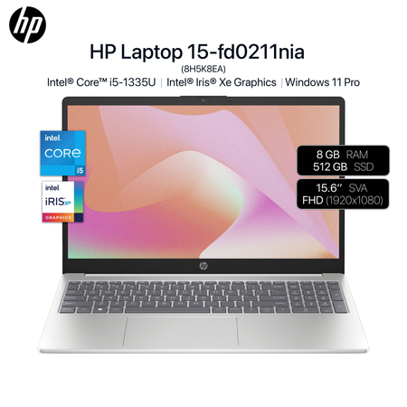 HP 15-fd0211nia Intel® Core™ i5-1335U 8/512 GB SSD 15.6