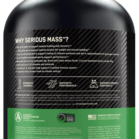 Optimum Nutrition Serious Mass, Протеиновый порошок для набора веса