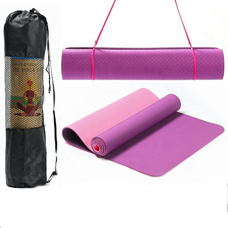 Коврик для йоги и гимнастики с чехлом YOGA MAT мат