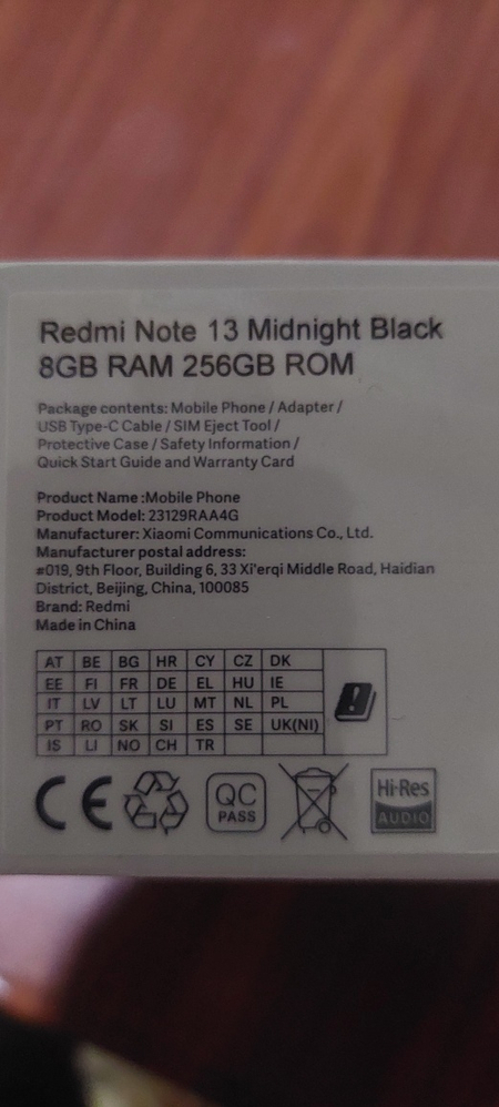 Новый!!! Redmi Note 13 8/256GB Midnight Black за 185 у.е!