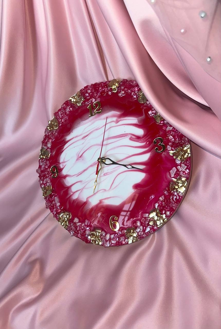Часы Resin art ручная работа