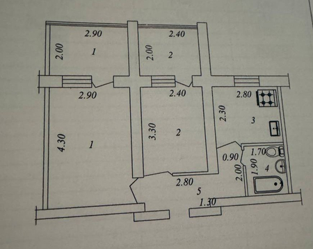 Мирзо Улугбекский р-он Феруза 2. 2/3/5  50м².