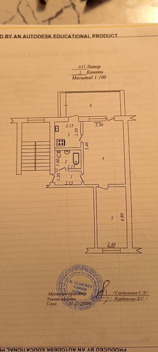 Новомосковская 99я школа 2комн 2эт кирпич рем/ср 52м² серединка 2*6м