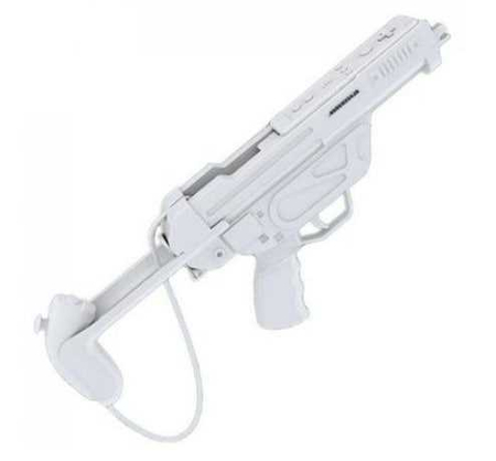 Контроллер MP5 Submachine Gun белого цвета для приставки Nintendo Wii.