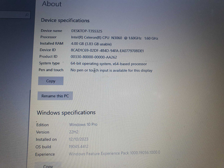 Asus Noutbook intel Celeron CPU N3060 1.6G.hz