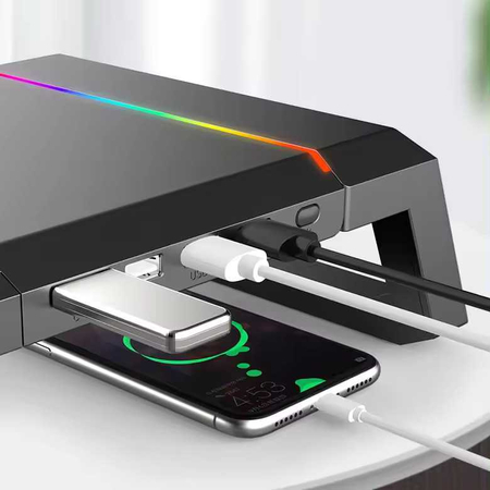 Алюминиевая Подставка для монитора ноутбука с несколькими USB hub,4USB
