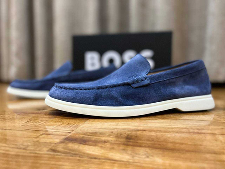 Boss мужские лоферы из натуральной замши