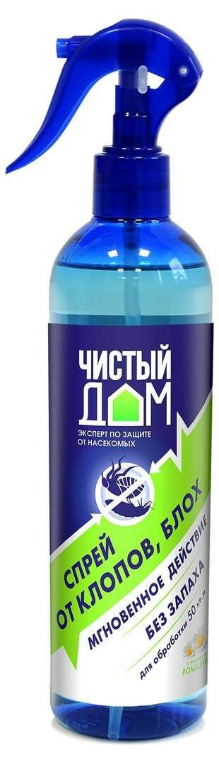 Спрей от насекомвх Чистый дом клопов тараканов мух блох эффект. Средст