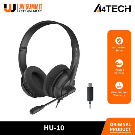 Наушники Проводная гарнитура A4Tech HU-10 черный