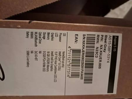 Ноутбук ACER Сотилади янги хали сотиб олиб ишлатимаган янги турипти