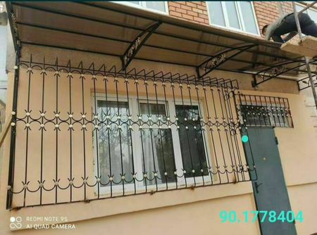 Решётки на окна, казырёк, ролики