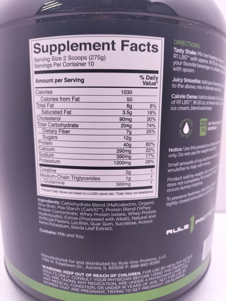 Rule 1 Mass Gainer 2.7kg