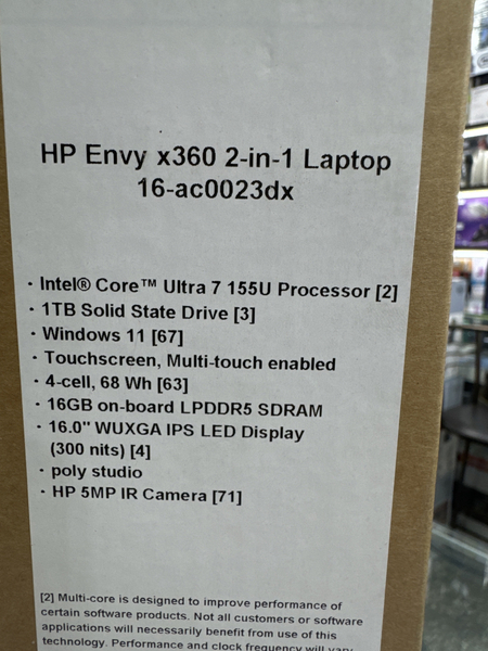 Новый Hp envy x-360 сенсор ultra 7 16/1000ssd