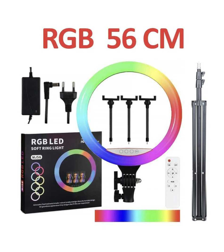 БЕПУЛ ДОСТАВКА! Кольцевая селфи лампа RGB MJ56 (56см), Штатив