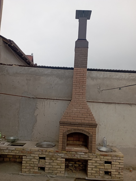 Барбекю летний кухни камень казан очак куриб берамиз