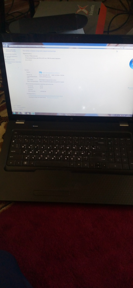 Недорого неработающий ноутбук HP G72 с большим экраном