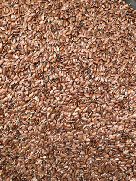 Zigʻir (Linum) urugʻi va tayyor maydalanganni. Tabbiy va toza