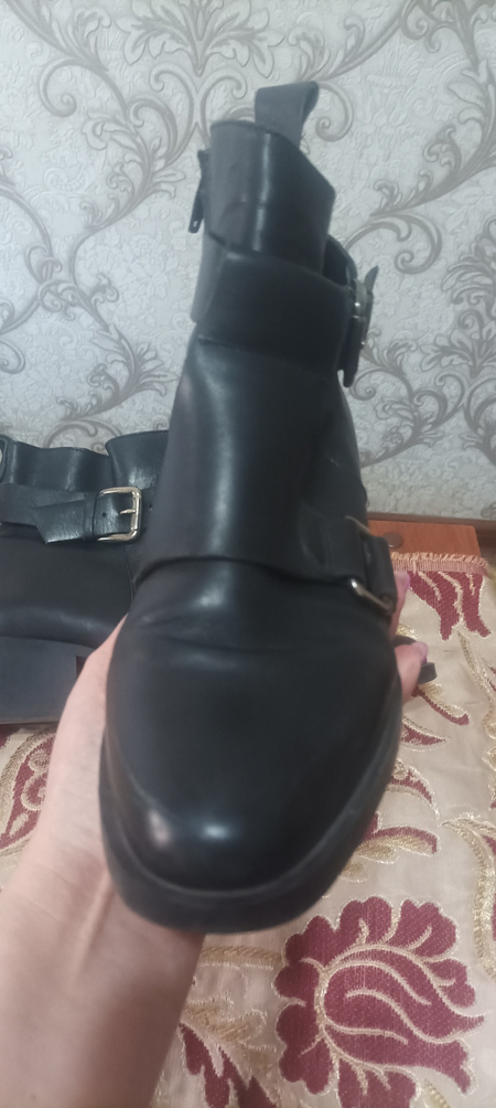 Женские ботинки, кожаные