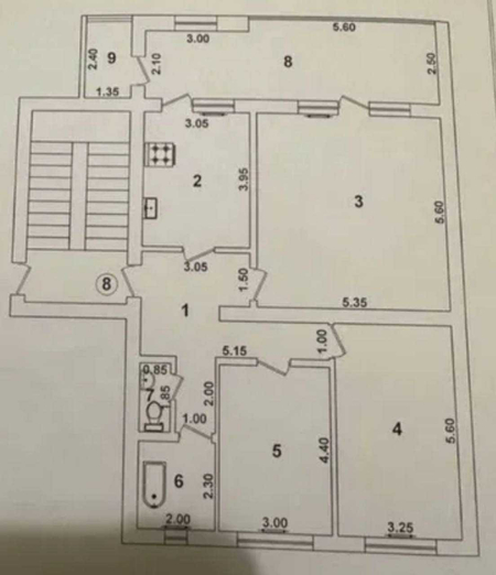 БЕРУНИЙ 3/4/4. КИРПИЧ 114м2. Евроремонт. метро 400м. Ключи в нотариусе