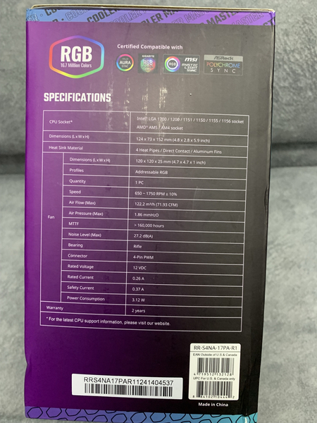 Кулер для процессора Cooler Master Hyper 212 Spectrum V3, запечатанный