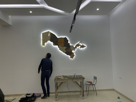 Карта Узбекистана Ozbekiston xaritasi