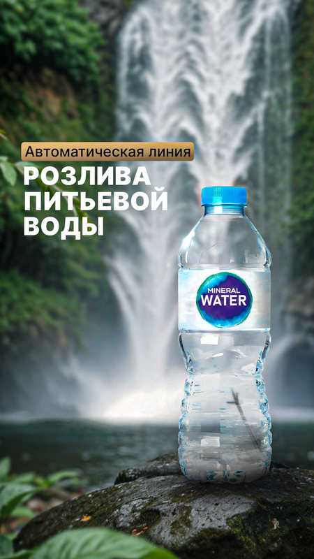 Автоматическая  линия розлива  питьевой воды